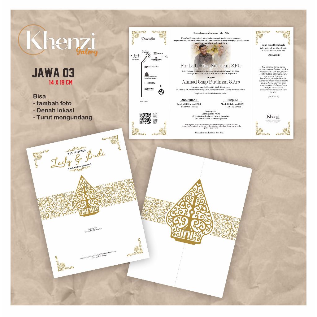 Jual undangan gunungan adat jawa undangan wayang undangan pernikahan ...