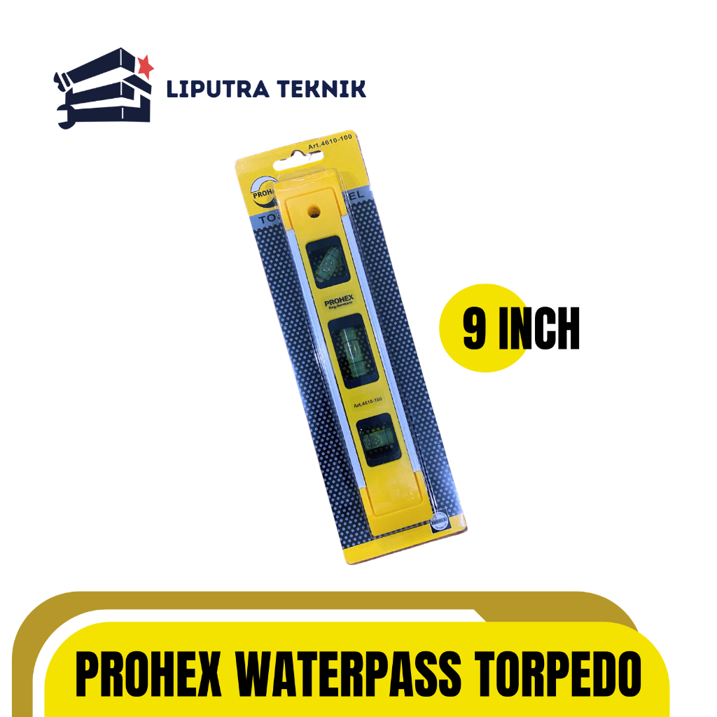 Jual Waterpass Torpedo Magnet PROHEX 9 Inch | Shopee Indonesia