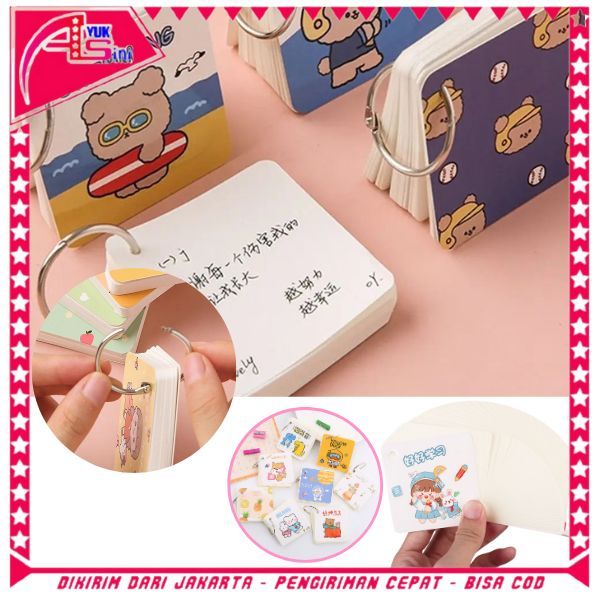 Jual AS Notebook Ring Mini Isi 80 Lembar Buku Note Gantung Karakter ...