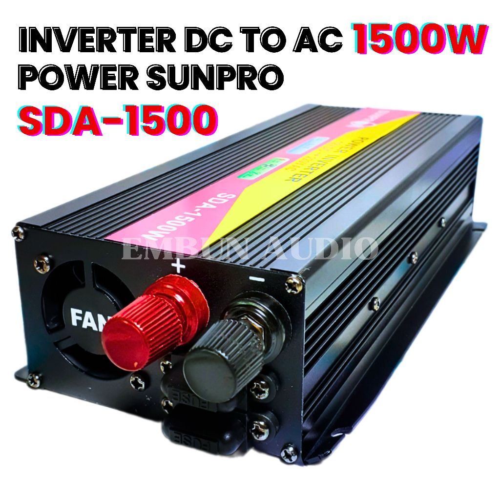 Jual Inverter Pengubah Arus DC To AC 1500 Watt SUNPRO SDA-1500 | Power ...