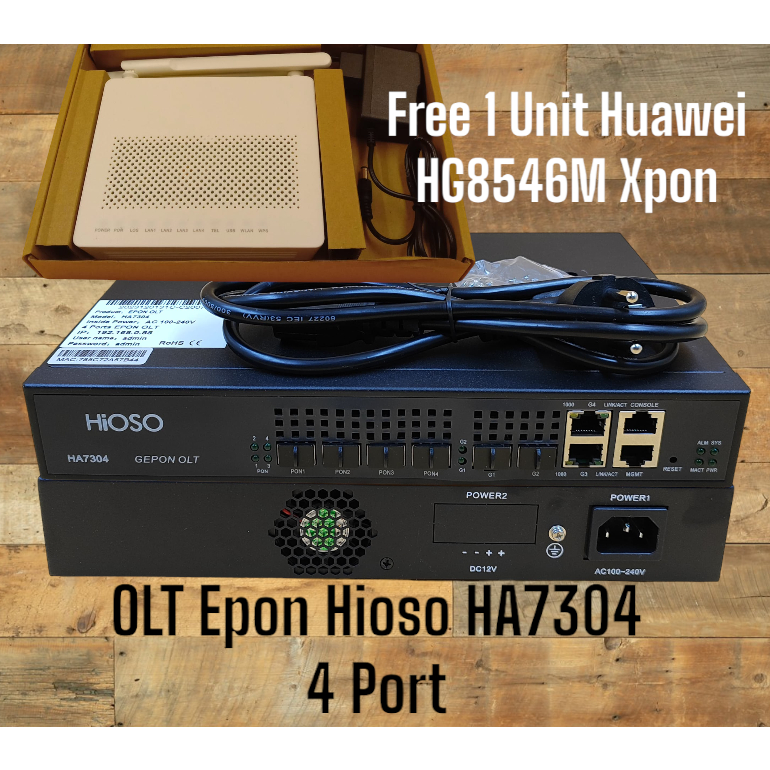 Jual OLT HIOSO HA7304 4Port Tanpa SFP (Free 1 Unit Modem Huawei HG8546M Xpon) | Shopee Indonesia