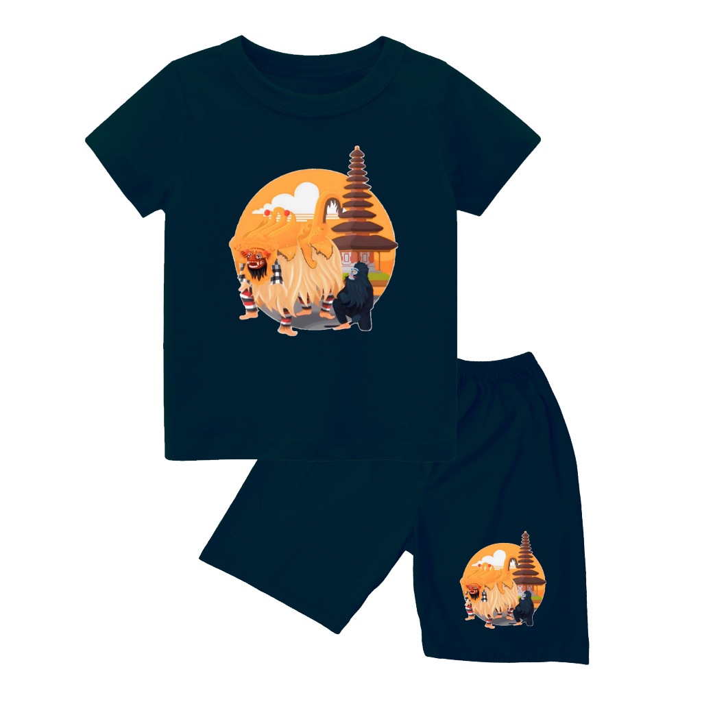 Jual SETELAN kaos oblong Anak Cewek Cowok Usia 1-10Tahun sablon Gambar ...