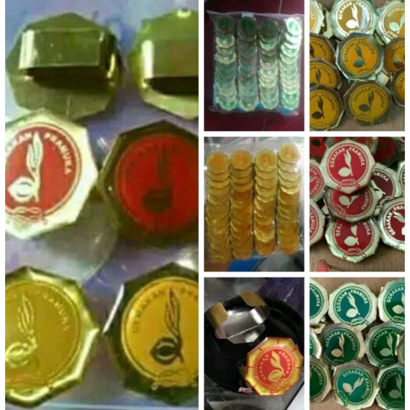 Jual Promo Ring hasduk segi 8 kuningan lapis resin Pramuka bijian ...