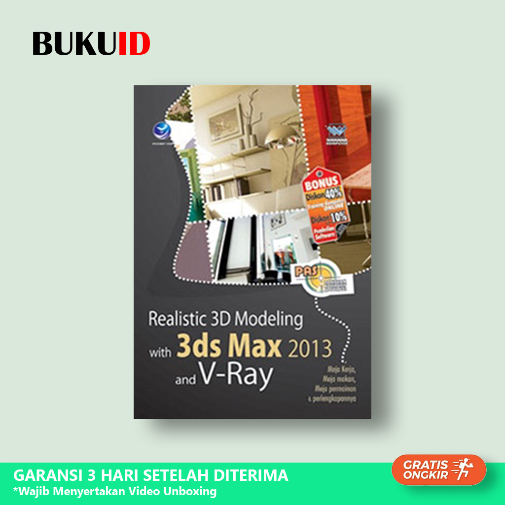 Jual Buku Realistic 3D Modeling with 3ds Max 2013 and V-Ray - Original ...
