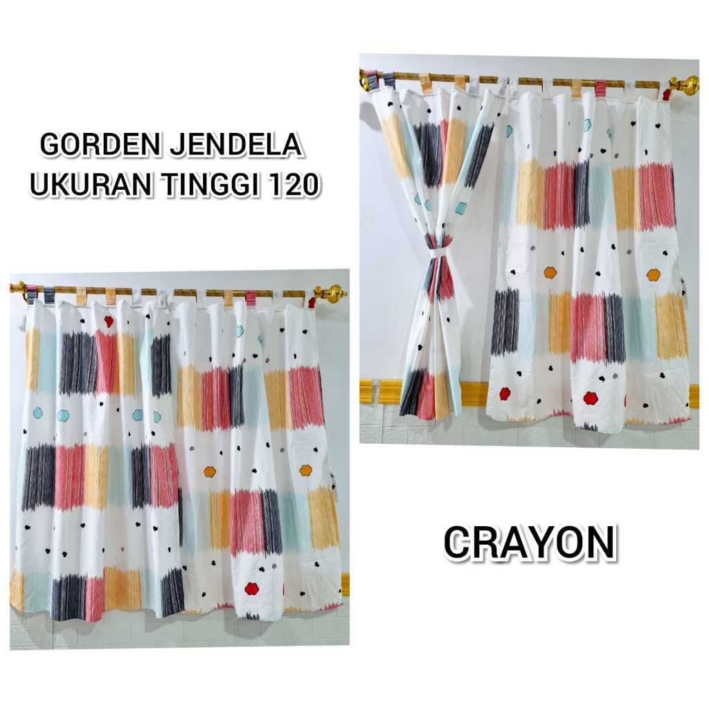 Jual GORDEN JENDELA PENDEK UKURAN 120 x 100 HORDENG KAMAR RUANG TAMU ...