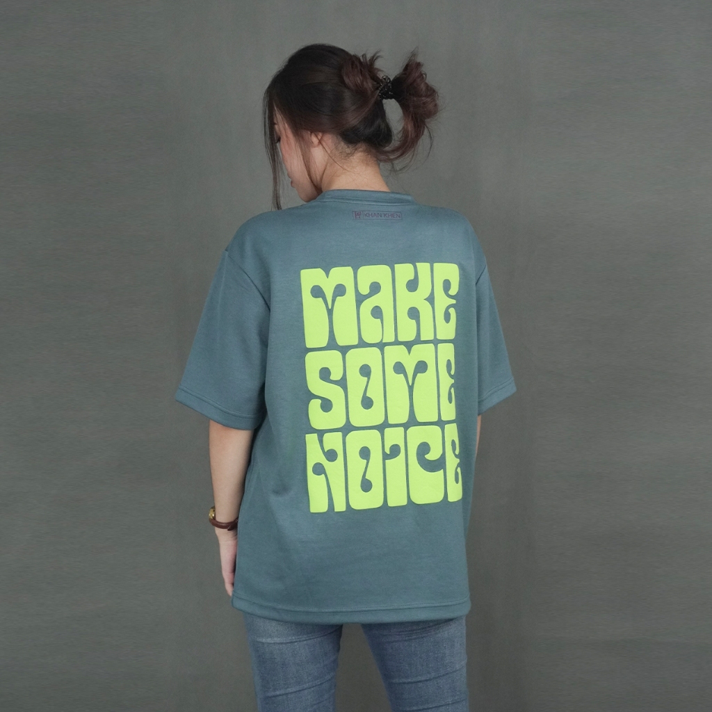 Jual Khankhen Basic Tshirt Make Some Noise Airytech Mix Poly Cotton ...