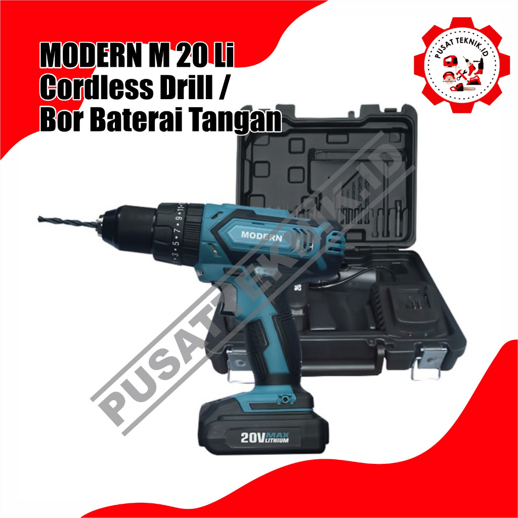 Jual Mesin Bor Cas Baterai M-20Li modern PUSAT TEKNIK ID | Shopee Indonesia