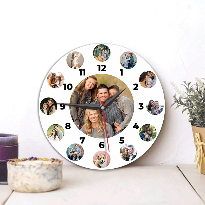 Jual Jam dinding foto murah bisa banyak foto unik | Shopee Indonesia