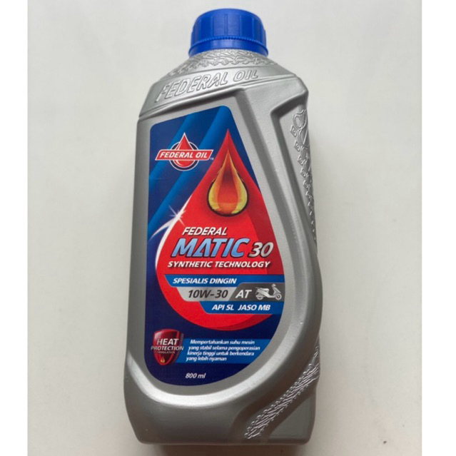 Jual FEDERAL MATIC METIC SUPER DINGIN (ABU-ABU) 10W-30 0,8L (800ml ...