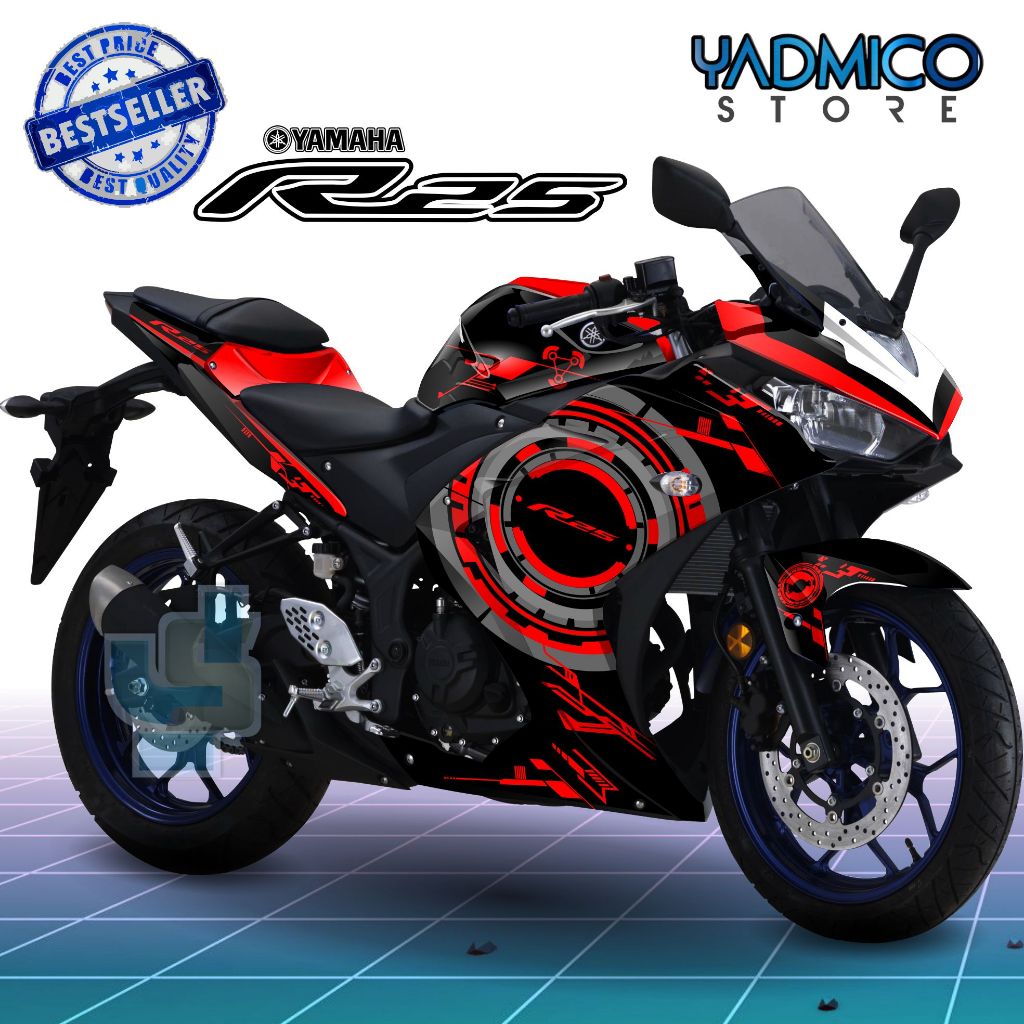 Jual Decal R25 Old Full Body - Stiker Motor R25 Lama Full Body - Dekal Yamaha R25 Old - Striping ...