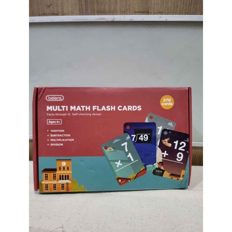 Jual Learning Math Flash Card Mainan Kartu Flash Belajar Matematika ...
