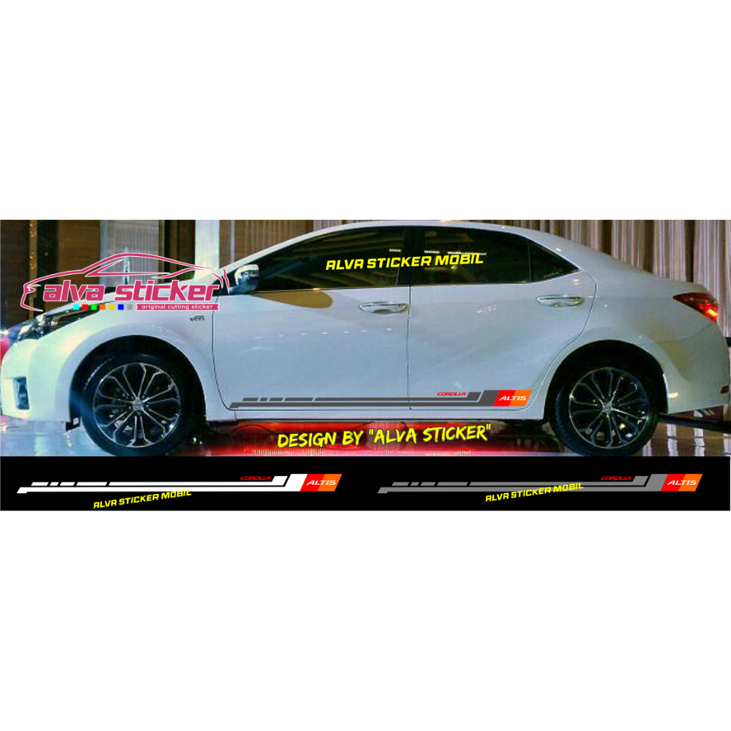 Jual new sticker corolla altis stiker altis list cutting stiker body ...