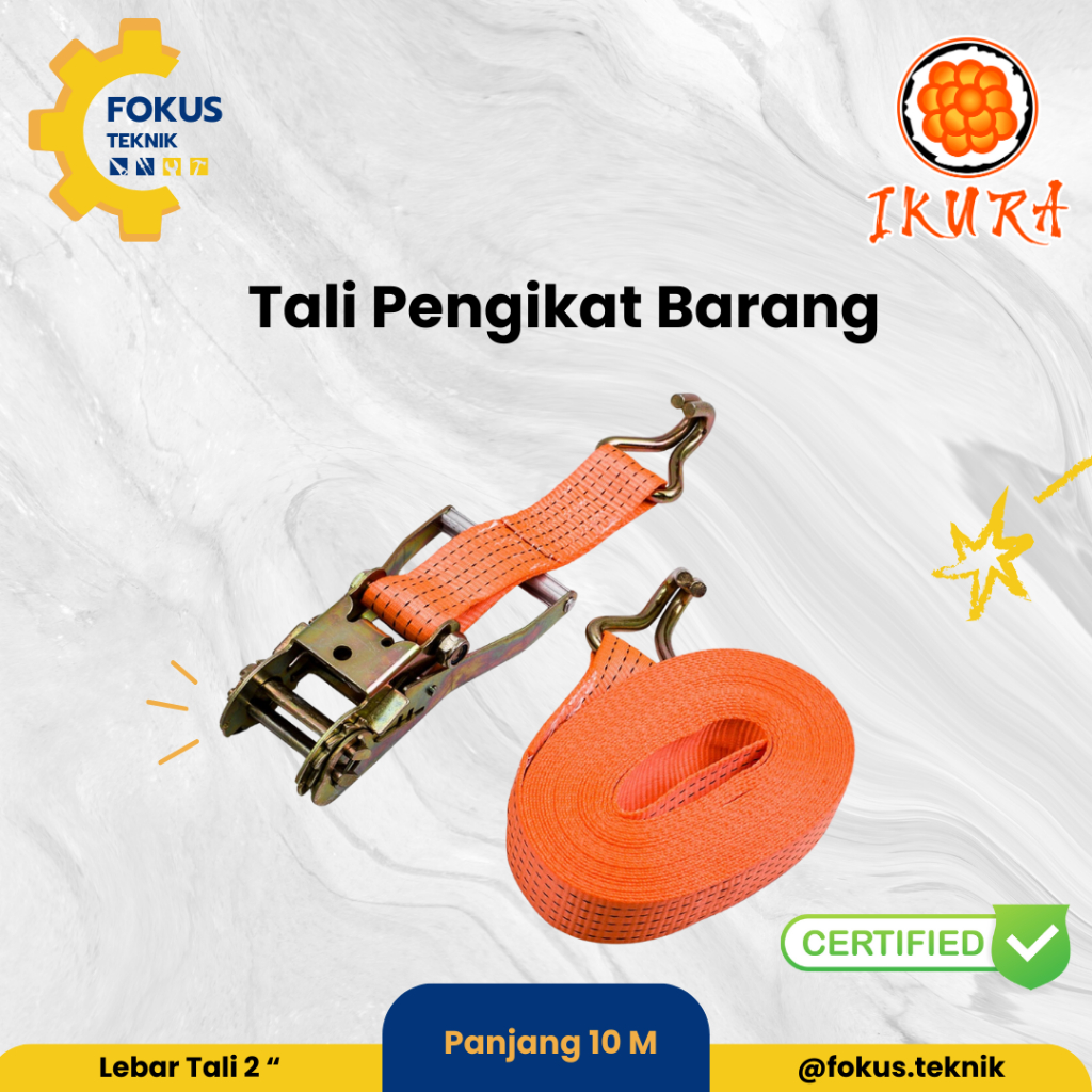 Jual Rachet tie down 2 inch × 10 meter Tali pengikat kargo track belt ...