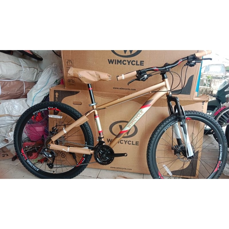 Jual MTB /sepeda gunung wimcycle uk 27.5 size M | Shopee Indonesia