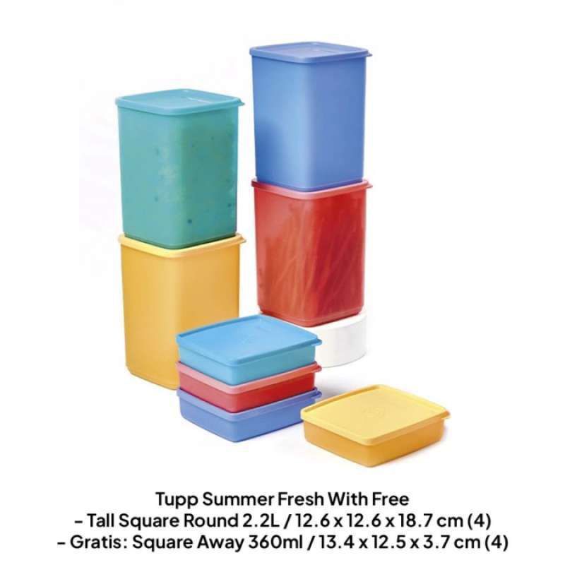 Jual Tupperware Toples Tall Summer Fresh free ( 1) | Shopee Indonesia