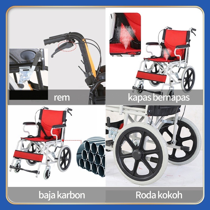 Jual Kursi roda medis / Kursi Roda Medis Wheel Chair / Kursi Roda Lipat ...