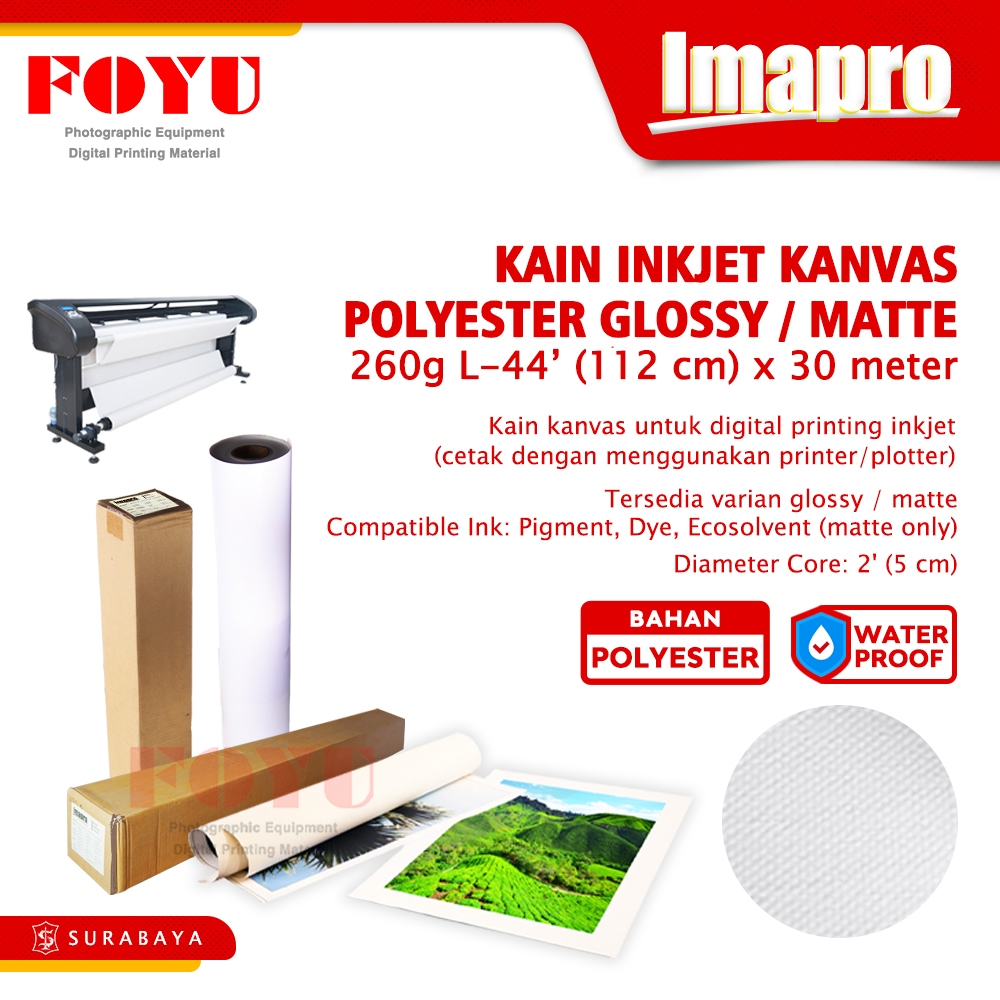 Jual Imapro Kain Kanvas Inkjet Pigment DYE Ecosolvent UV Laser Digital ...