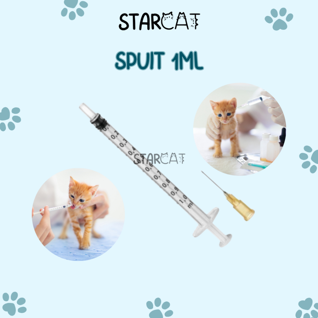 Jual Spuit Makanan Kucing 1ml Spet Hewan Jarum Suntik Syringe Suntikan ...