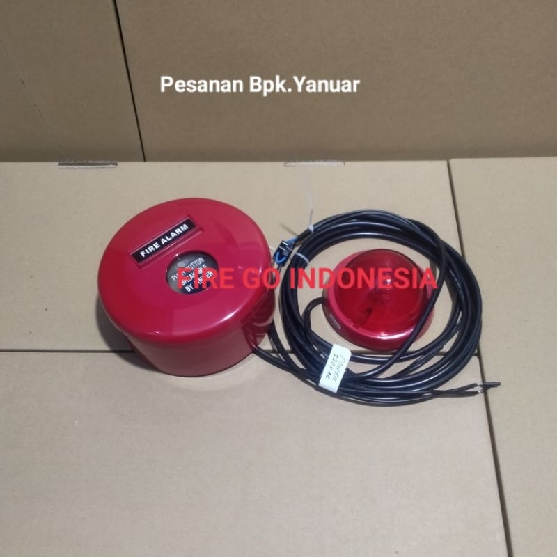 Jual Fire Alarm Push Button 220VAC lampu indikator | Shopee Indonesia