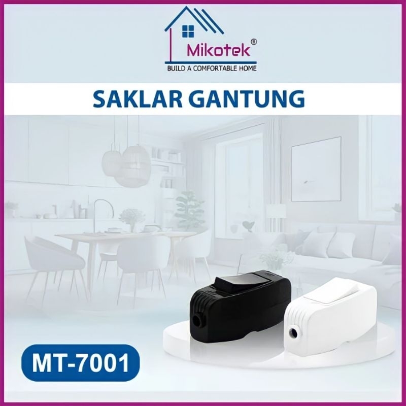 Jual Saklar Gantung Mikotek MT-7001W MT-7001B | Shopee Indonesia