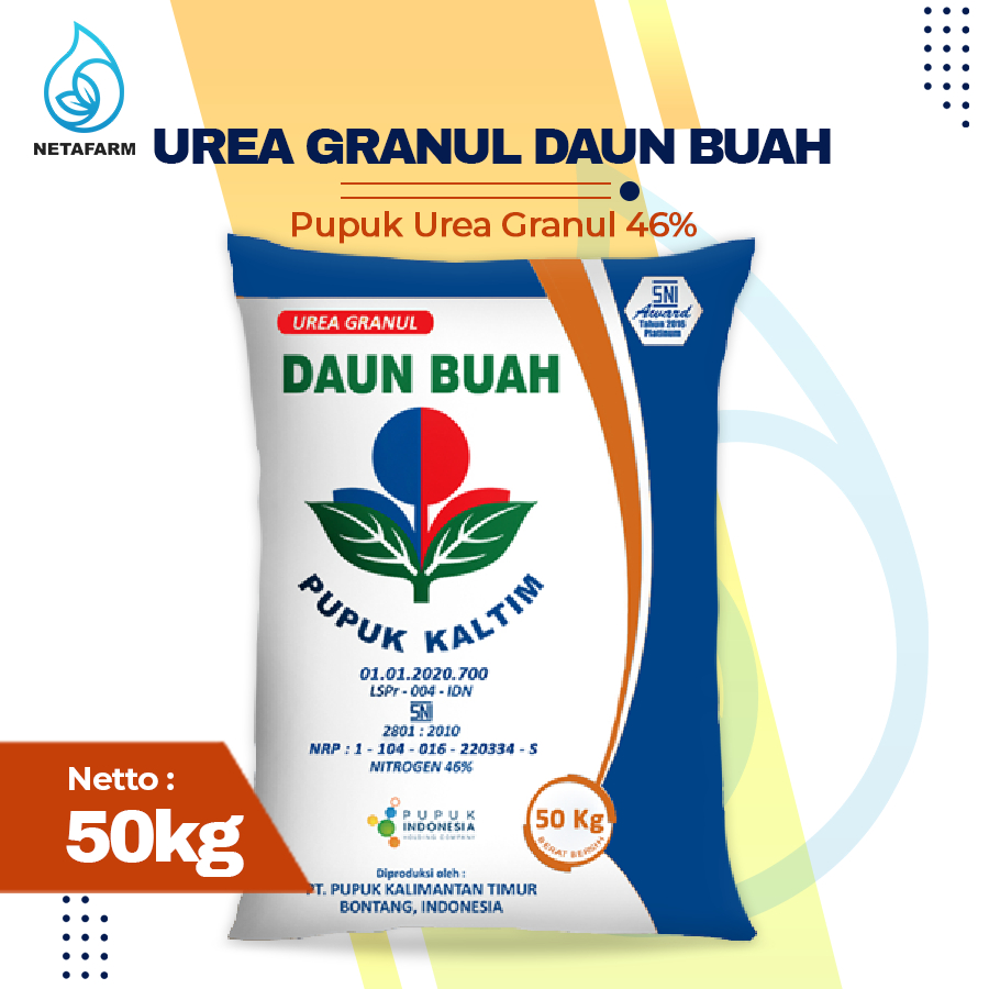 Jual Pupuk Kaltim Urea Granul Daun Buah Nitrogen 46% kemasan 50 kg ...