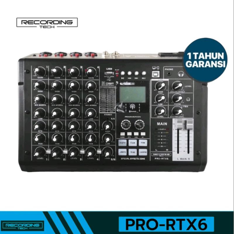 Jual Recording Tech PRO RTX 6 Mixer Audio Professional RTX6 RTX-6 USB ...