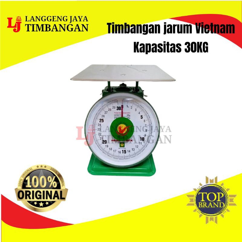 Jual Timbangan Jarum Duduk Analog NHON HOA kapasitas 30kg made in vietnam ORIGINAL | Shopee ...