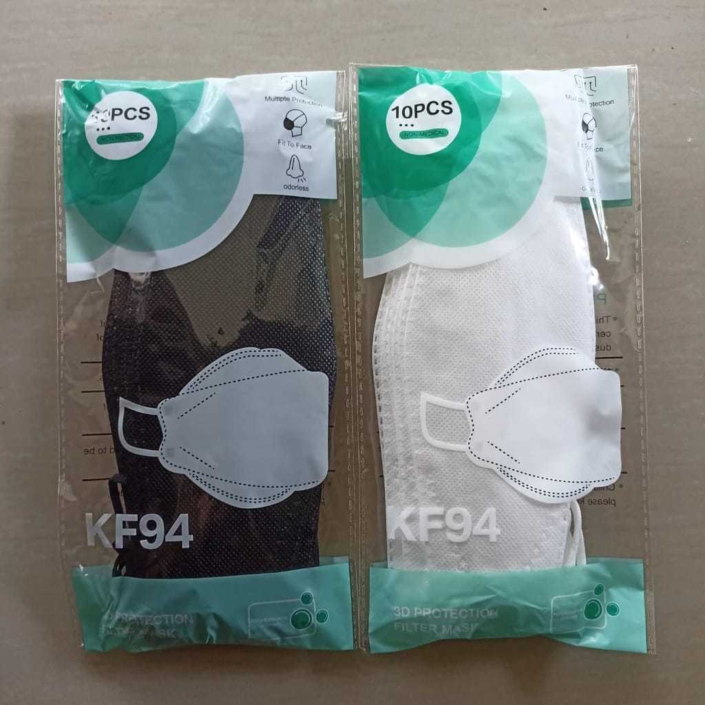 Jual Masker KF94 4Masker KF94 4ply Isi 10pcs Putih Hitam | Shopee Indonesia