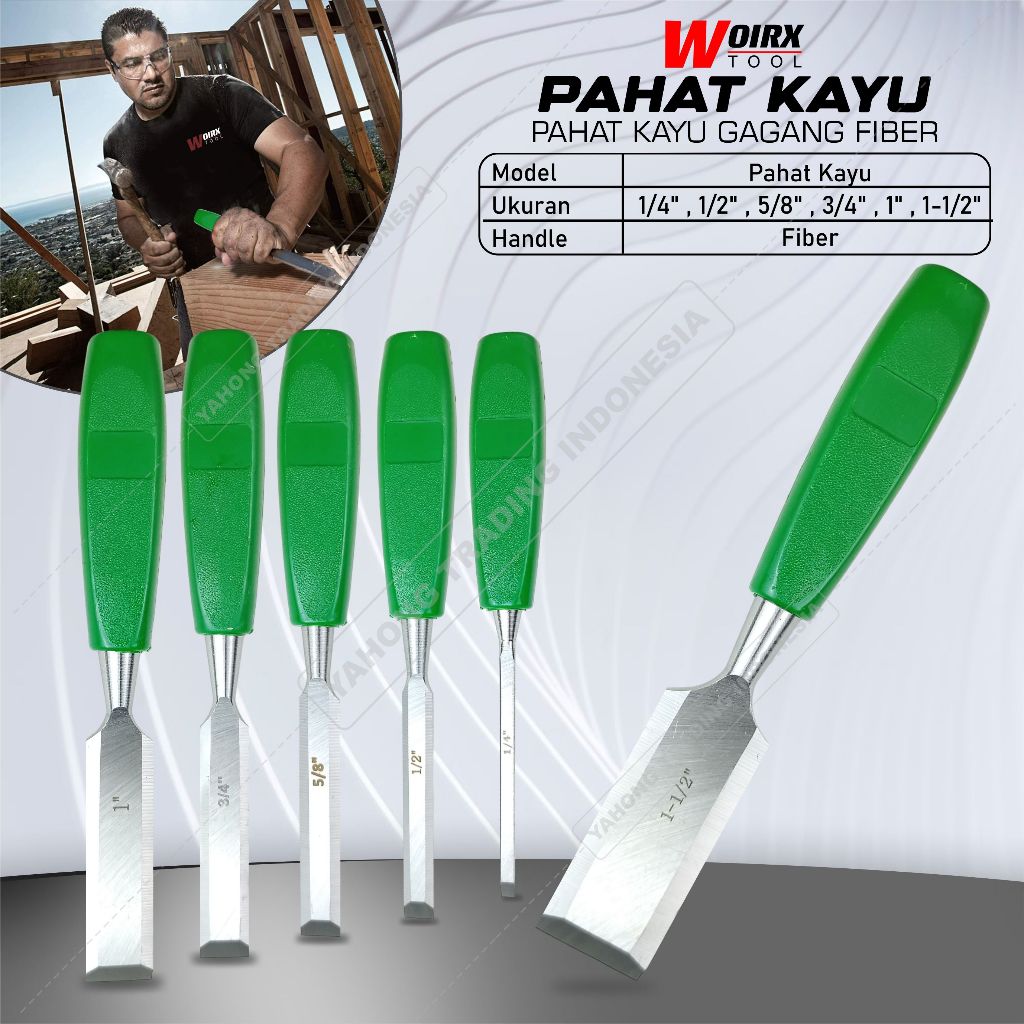 Jual Pahat Kayu Pemahat 1/4" 3/8" 1/2" 5/8" 3/4" 1" 1 1/2" inch WOIRX ...