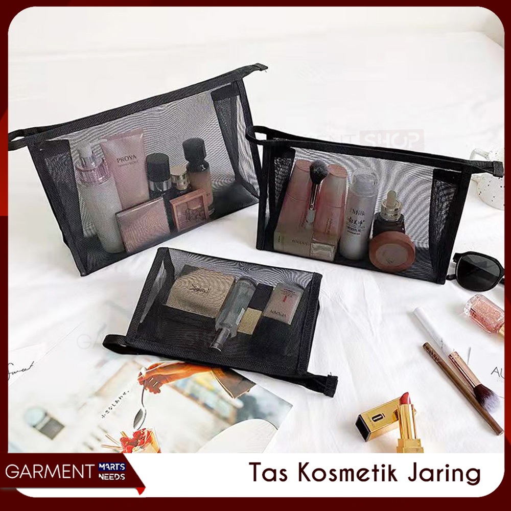 Jual Tas Pouch Jaring Transparan Dompet Kosmetik Serbaguna Makeup ...