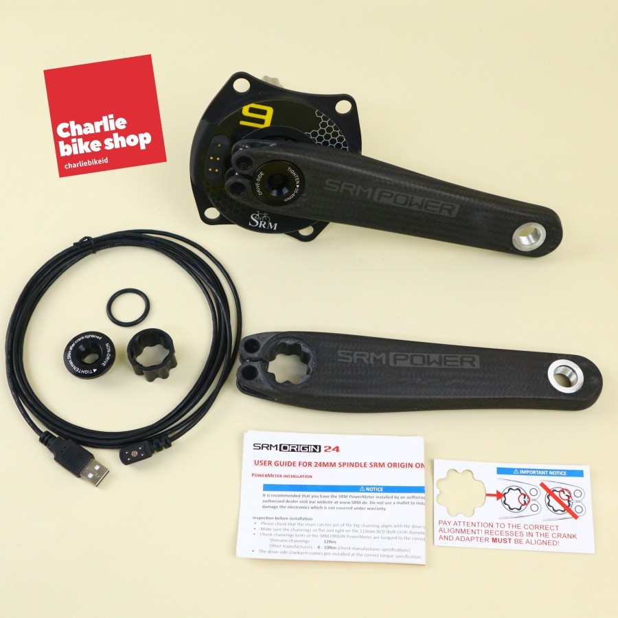 Jual SRM PM9 Road Power Meter Origin Carbon Titanium Axle 24 THM 165mm ...