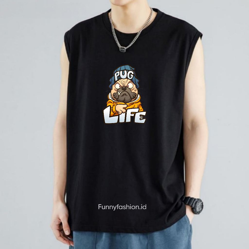 Jual Singlet Pria Pug Life Terbaru ( M L XL XXL ) PE Singlet Pria ...