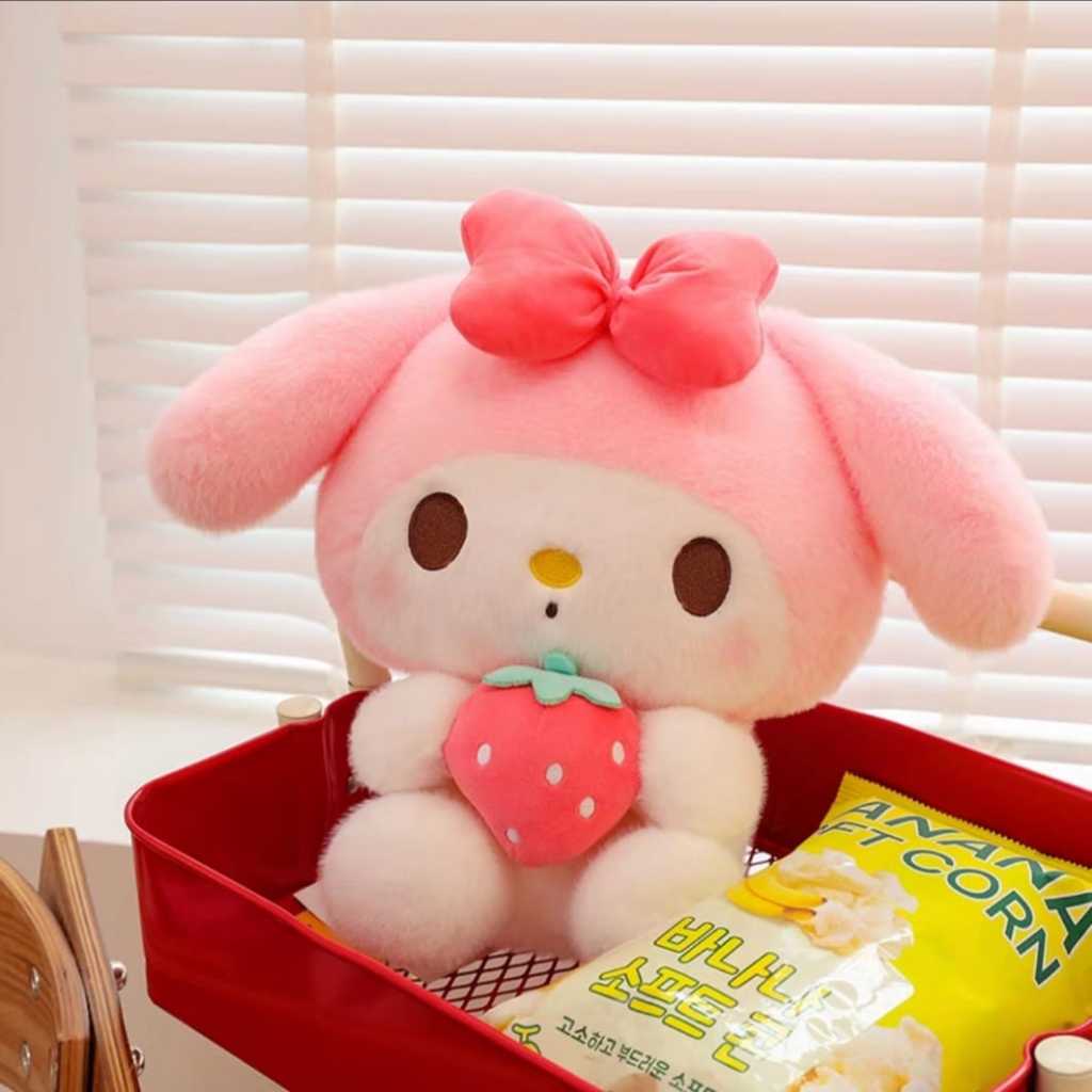Jual [STL] Boneka Sanrio My Melody Pink Strawberry Bahan Yelvo Ukuran ...