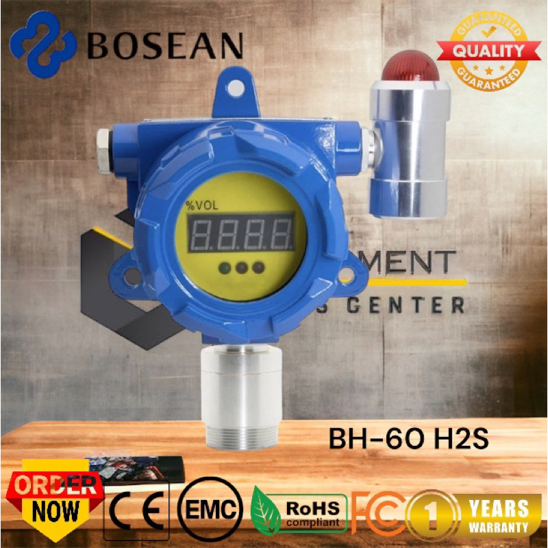 Jual Bosean BH60 Fixed Gas Detector H2S Hydrogen Sulfide BH-60 Sensor ...