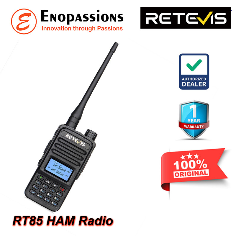 Jual Retevis RT85 HAM Radio HT Dual Band UHF/VHF 5W Walkie Talkie ...