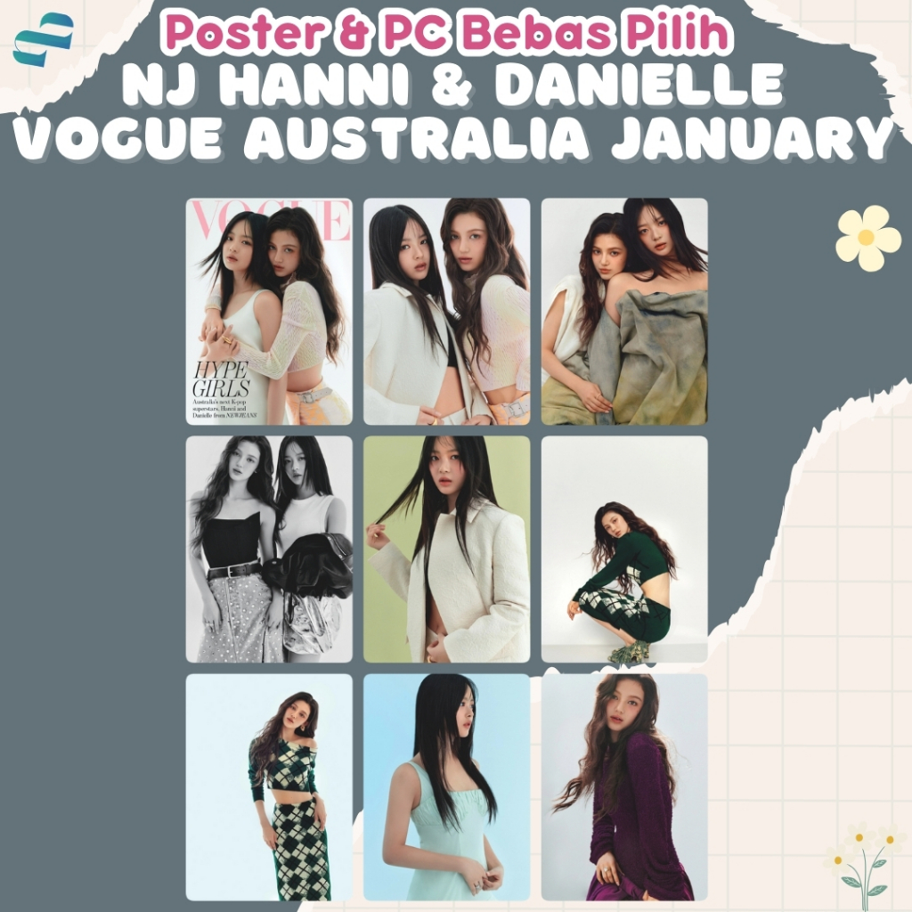 Jual Poster NEW JEANS Hanni Danielle Vogue Australia | Poster Kpop A4 ...