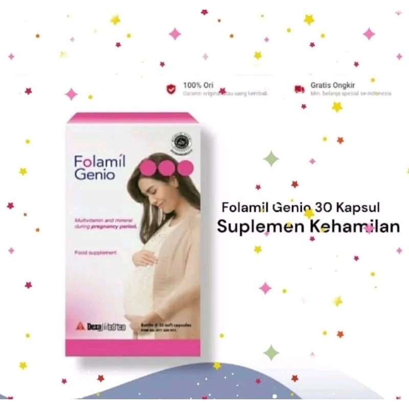Jual FOLAMIL GENIO BOTOL 30 Tablet Vitamin Ibu | Shopee Indonesia