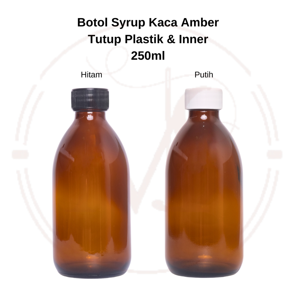 Jual Botol Syrup Kaca 250ml Amber / Botol Kaca 250ml - Tutup Plastik | Shopee Indonesia