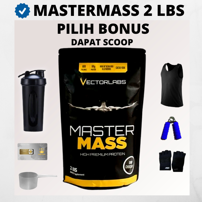Jual MASTER MASS 900 GRAM 2 LBS VECTORLABS SUSU GAINER WHEY PROTEIN MASTERMASS PENAMBAH BERAT ...