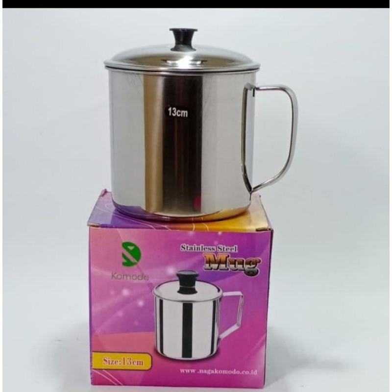 Jual mug kopi Komodo diameter 9 cm, stainless, | Shopee Indonesia