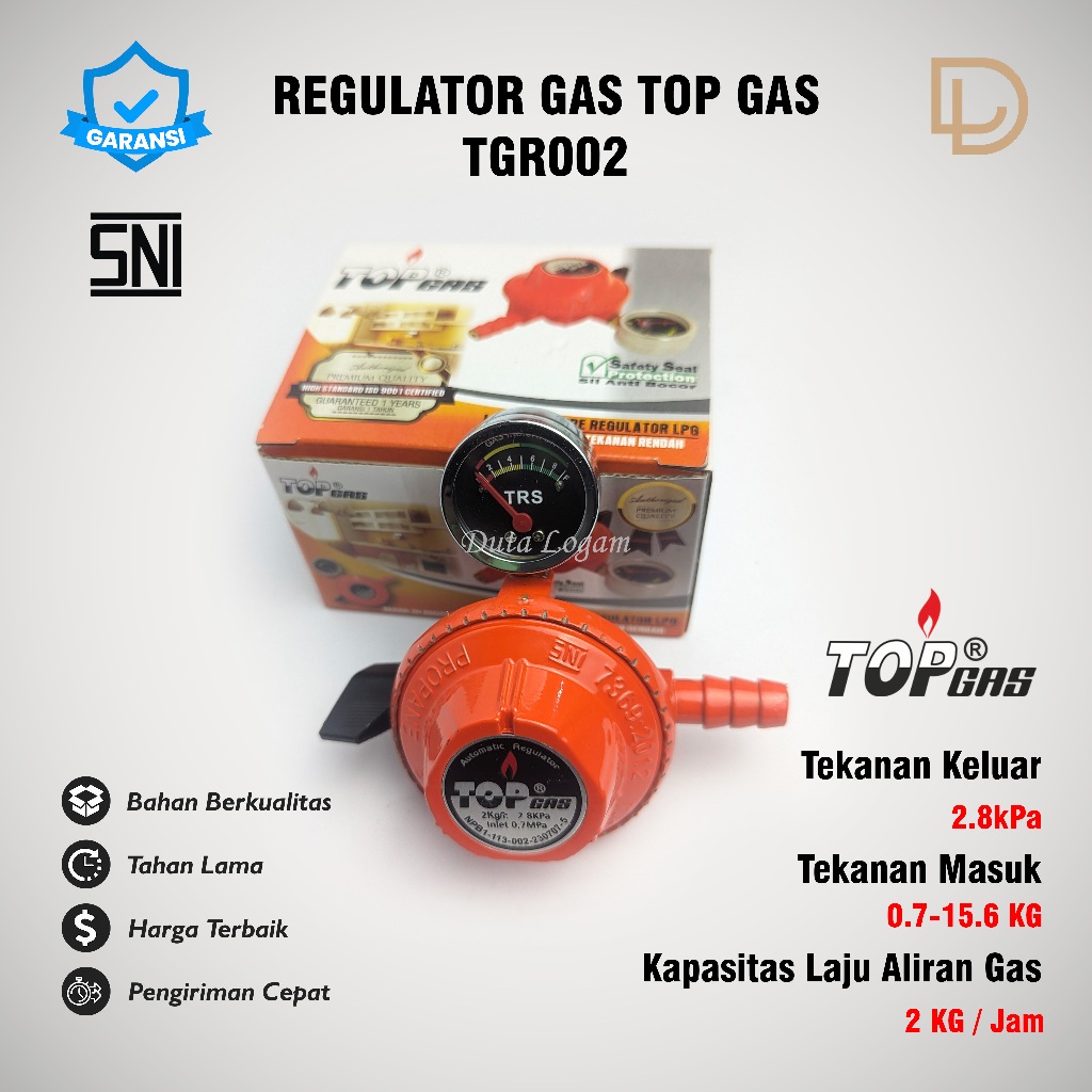 Jual Kepala Gas Regulator Top Gas TGR002 Meter SNI Tekanan Rendah ...
