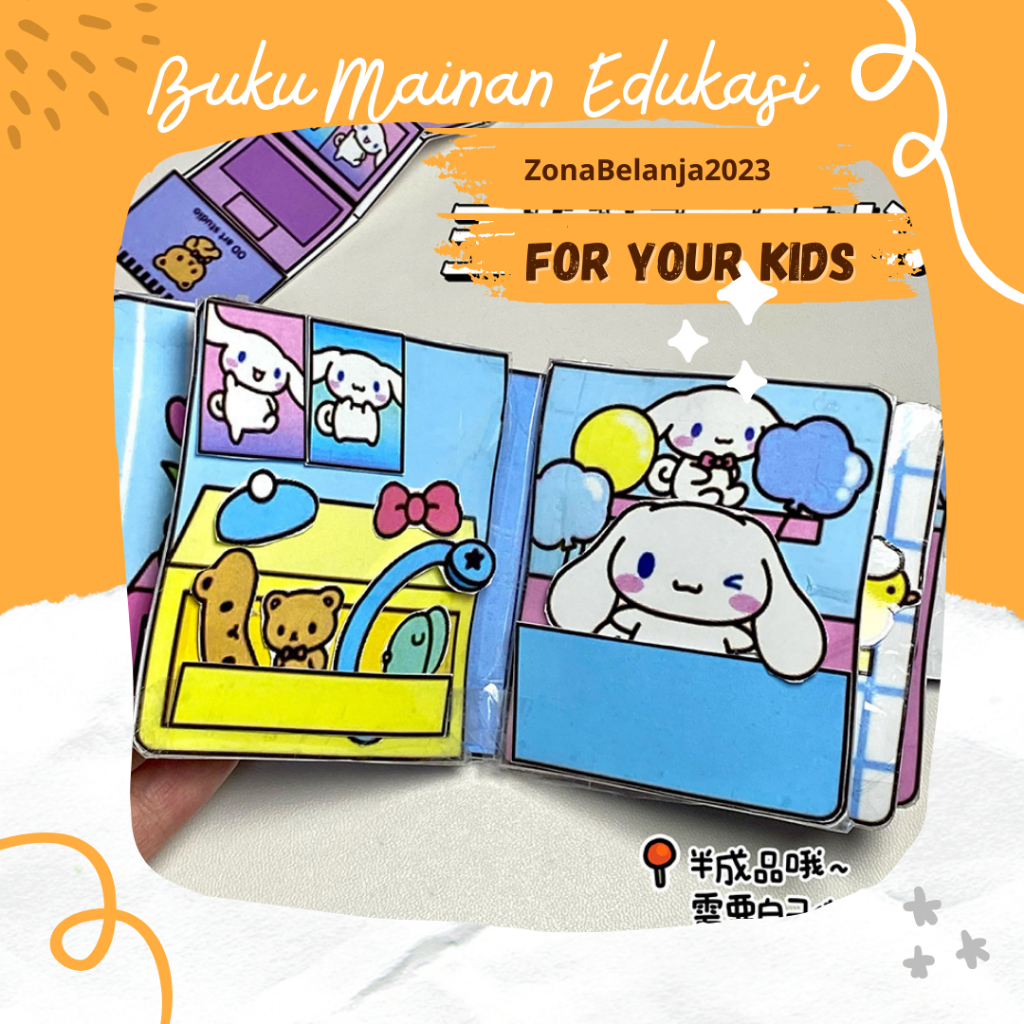 Jual Kuromi Cinnamoroll Quiet Book Diy Mainan Sanrio Mainan Edukasi ...