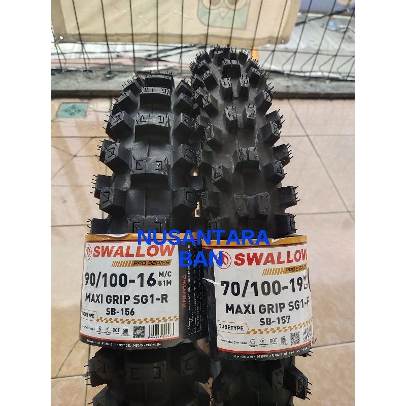 Jual Ban Trail Cros UK 70 /100-19 + 90 /100-16 Swallow Maxi Grip Sepasang | Shopee Indonesia