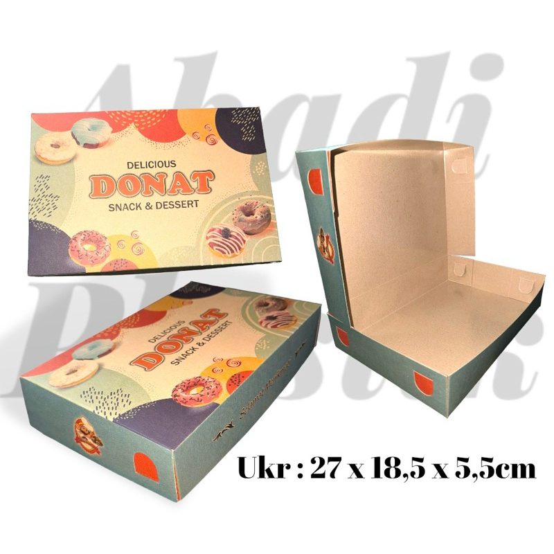 Jual DUS DONAT KRAFT LAMINASI/ BOX DONAT UKURAN 6 PCS - MIN OLDER 20 ...