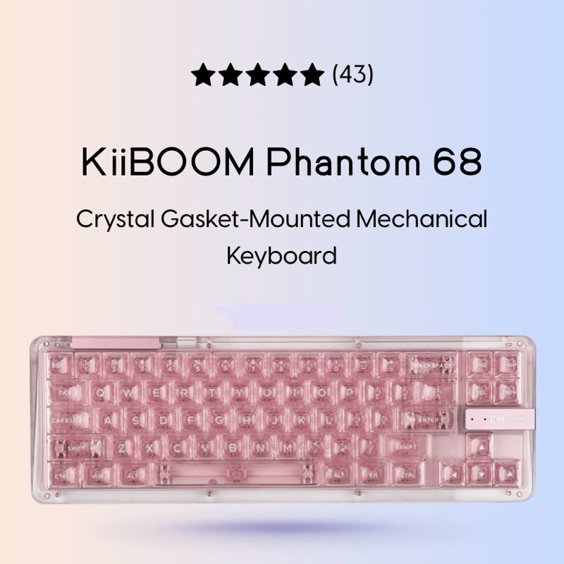 Jual [READY STOCK] KiiBoom Phantom 68 Wireless Mechanical Keyboard - Pink | Shopee Indonesia