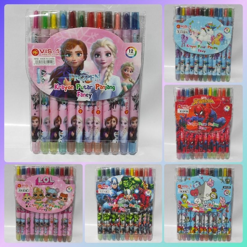 Jual Crayon Putar Panjang - Crayon Putar 12 Warna - Crayon Putar ...