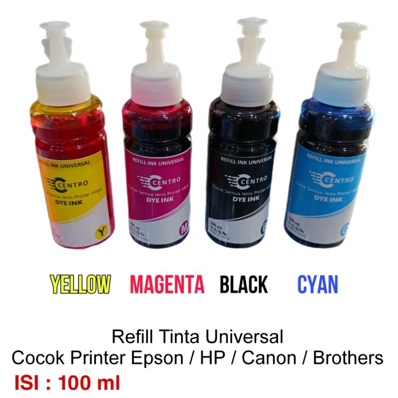 Jual Refill Tinta / Ink Printer Universal Centro 100 ml | Shopee Indonesia