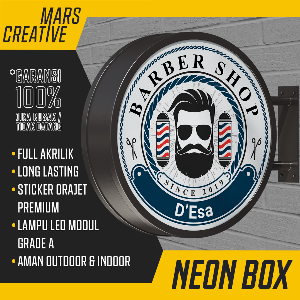 Jual Neon Box Indoor Outdoor 60cm x 90cm Premium Custom 2 Sisi ...