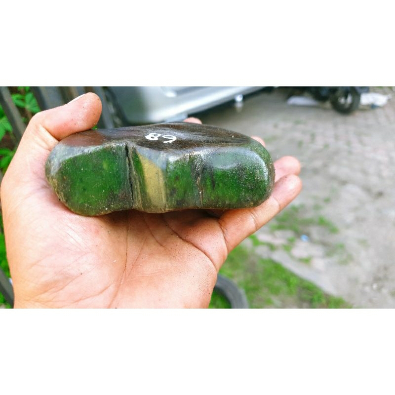 Jual BAHAN TUNGGAL BATU ALAM BATU GIOK NEPHRITE JADE NATURAL NO89 ...