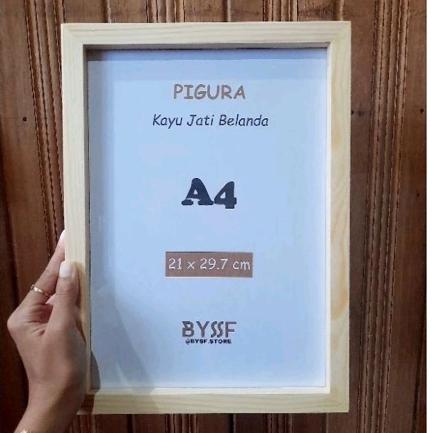 Jual Figura Kayu Jati Belanda Ukuran 10R Bingkai Frame Kayu Jati ...